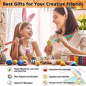 Betem Acrylic Paint Pens Paint markers for Rock Painting, Stone, Ceramic, Glass, Wood, Canvas. Premium Acrylic Paint Markers Art Supplies for Adults Kids DIY Crafts Making