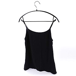 Tosnail 10 Pack Non-Slip Sweater Hangers with Pants Bar, Suit Hanger Coat Hangers, Shirt Hangers, Dimple and Crease Free Hanger Closet Organizer - Black