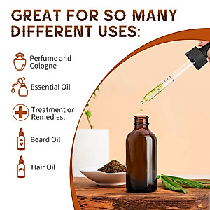 ZBCCEOB 24 Pack Frosted Black Dropper Bottles, 2oz/60ml Glass Tincture Bottles with Measured Eye Dropper, Leak Proof Travel Bottles for Essential Oils/Chemistry Lab Chemicals/Colognes & Perfumes