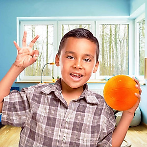 Botabee | Set of 2 Kids Basketball - 6 Inch Mini Rubber Ball for Little Tikes - Toddler Balls for Indoor/Outdoor Play - Ideal Gift Toy for Boys - Lightweight and Soft Replacement Toys (Orange)