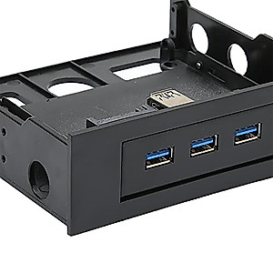 Shanrya USB Front Panel Adapter, 3.5in 5.25in USB1.1 USB2.0 Hot Swap PC Expansion Board Internal USB Hub for Home for School for Office