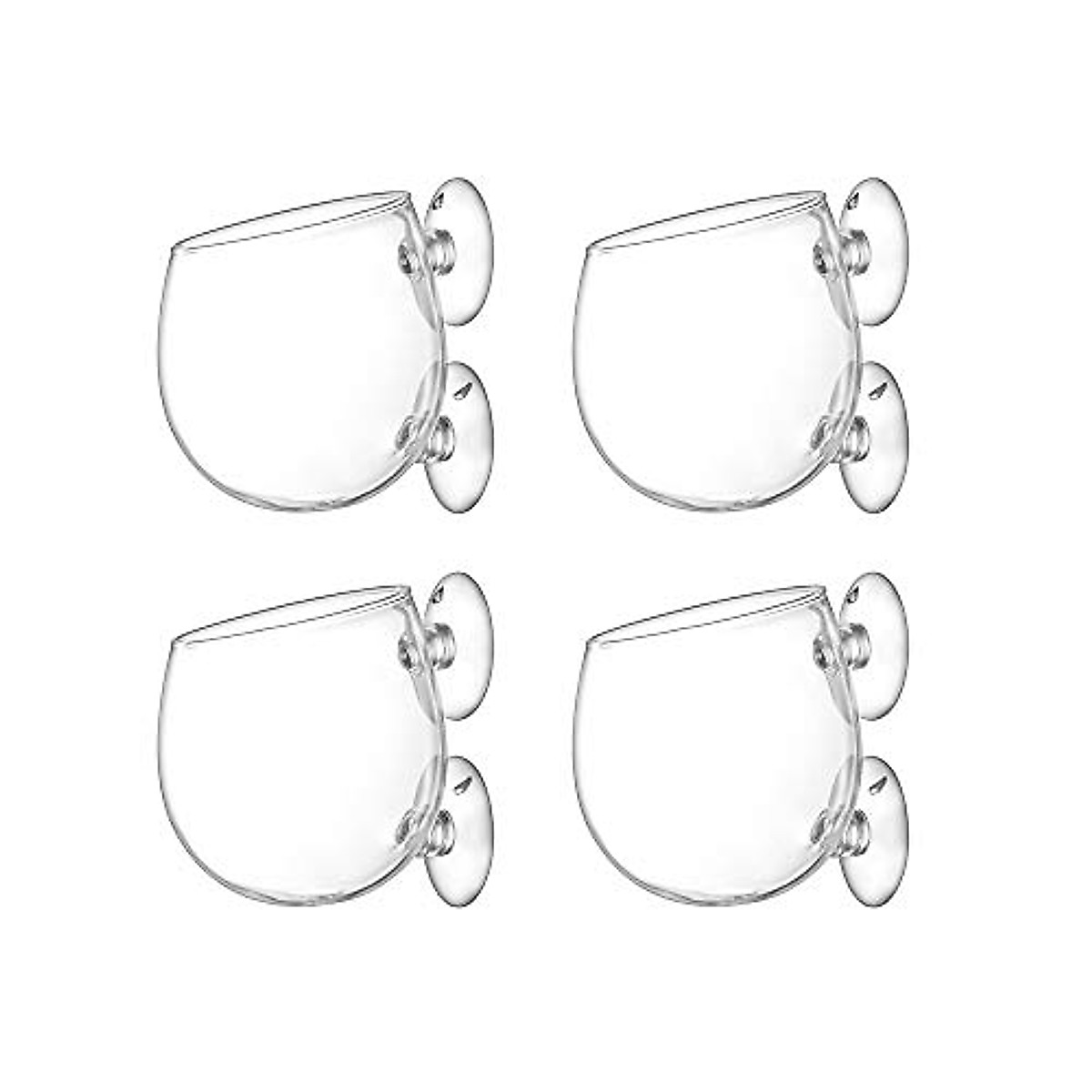 Suction Cup Planter, 4Pcs Magnetic Suction Cup Window Aquarium, Glass Vase Plant Pots Decorations Fish Tank for Aquascape Aquarium