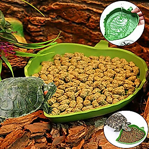 Hamiledyi Turtles Basking Platform 3Pcs Resin Bearded Dragons Climbing Step Ramp Tortoise Resting Dock Rock Hideout with Feeder Bowls for Reptile Lizards Chameleons Geckos Frogs Newts Snakes