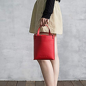 Harlie K SAMI Vegan Leather Small Crossbody Shoulder Bag Mini Purse Handbags for Women (Red)