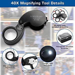 Luxiv Card Grading Centering Tool Kit, Card Center Tool with 30X Magnifying Tool, 2 Pcs Clean Cloth, Centering Guide Card Tools