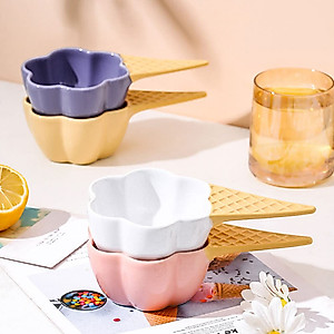 Operitacx Ceramic Ice Cream Bowl Glass Salad Bowls Ceramic Prep Bowls Ice Cream Cups Ceramic Rice Bowl Dessert Dish Ceramic Dessert Bowls Cooking Bowl Child Cereals Multifunction Ceramics