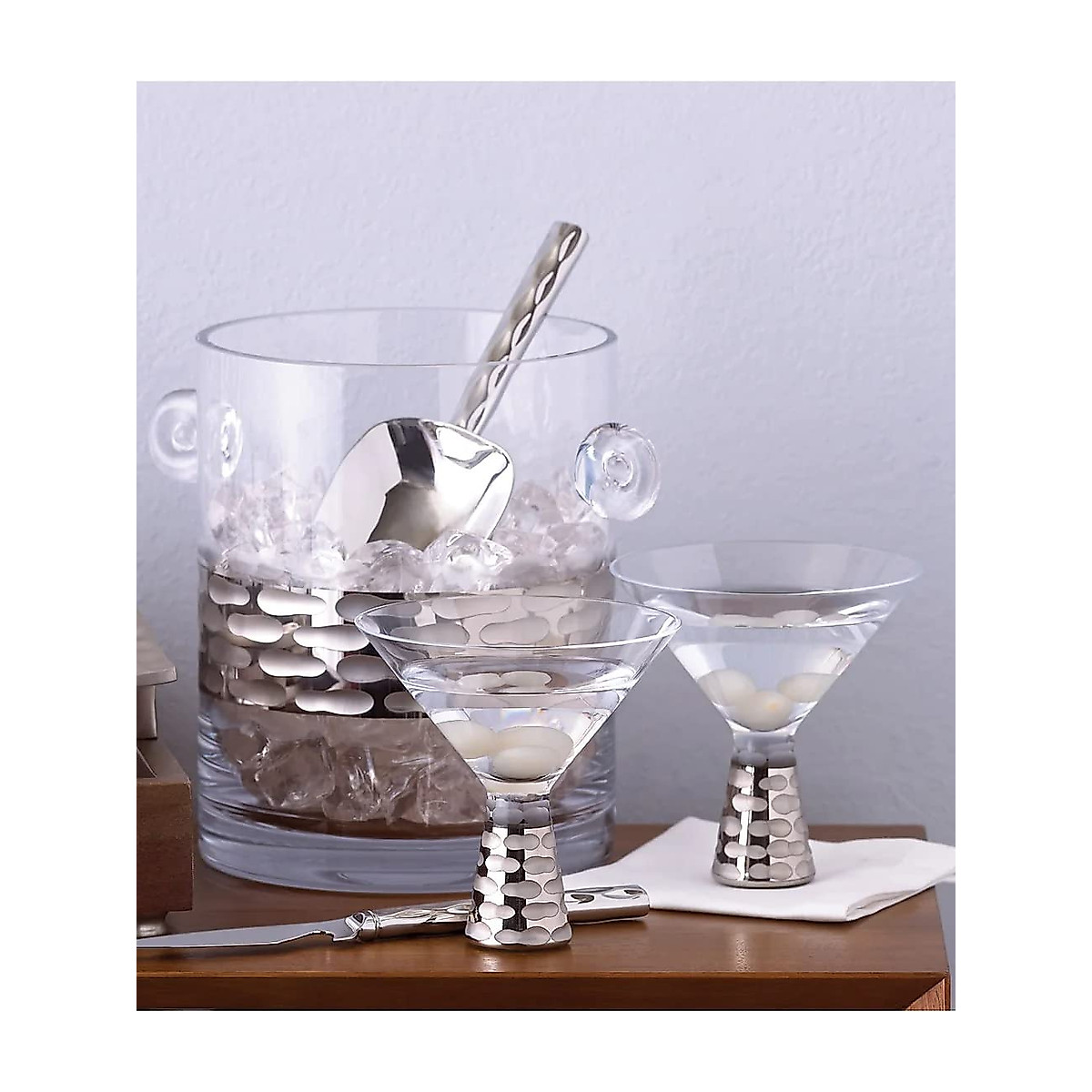 Michael Wainwright Truro Platinum Martini Glasses, Set of 2