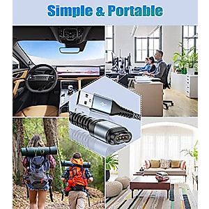 Garmin Watch Charger Cable [2-Pack,4ft] Compatible with Garmin Fenix 5 5S 5X 6 6S 6X Plus Pro 7 7S 7X, Forerunner 945 45 45S 245 Music,Approach S10 S40 S60 G12 S12 S42,Vívoactive 3 4 4S,Venu 2 2S Plus