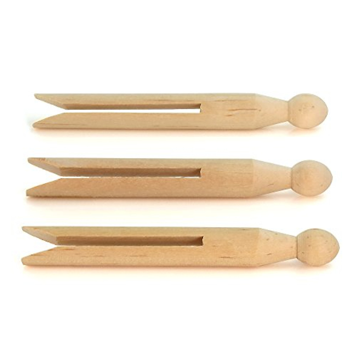 HANGERWORLD Round Wooden Clothespins for Crafts and Laundry - 24 Pack, 4.3inch Long, Old Fashioned Traditional Heritage Dolly Clothes Pegs