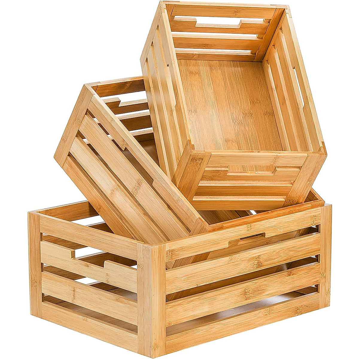 Youeon Bamboo Nesting Crates