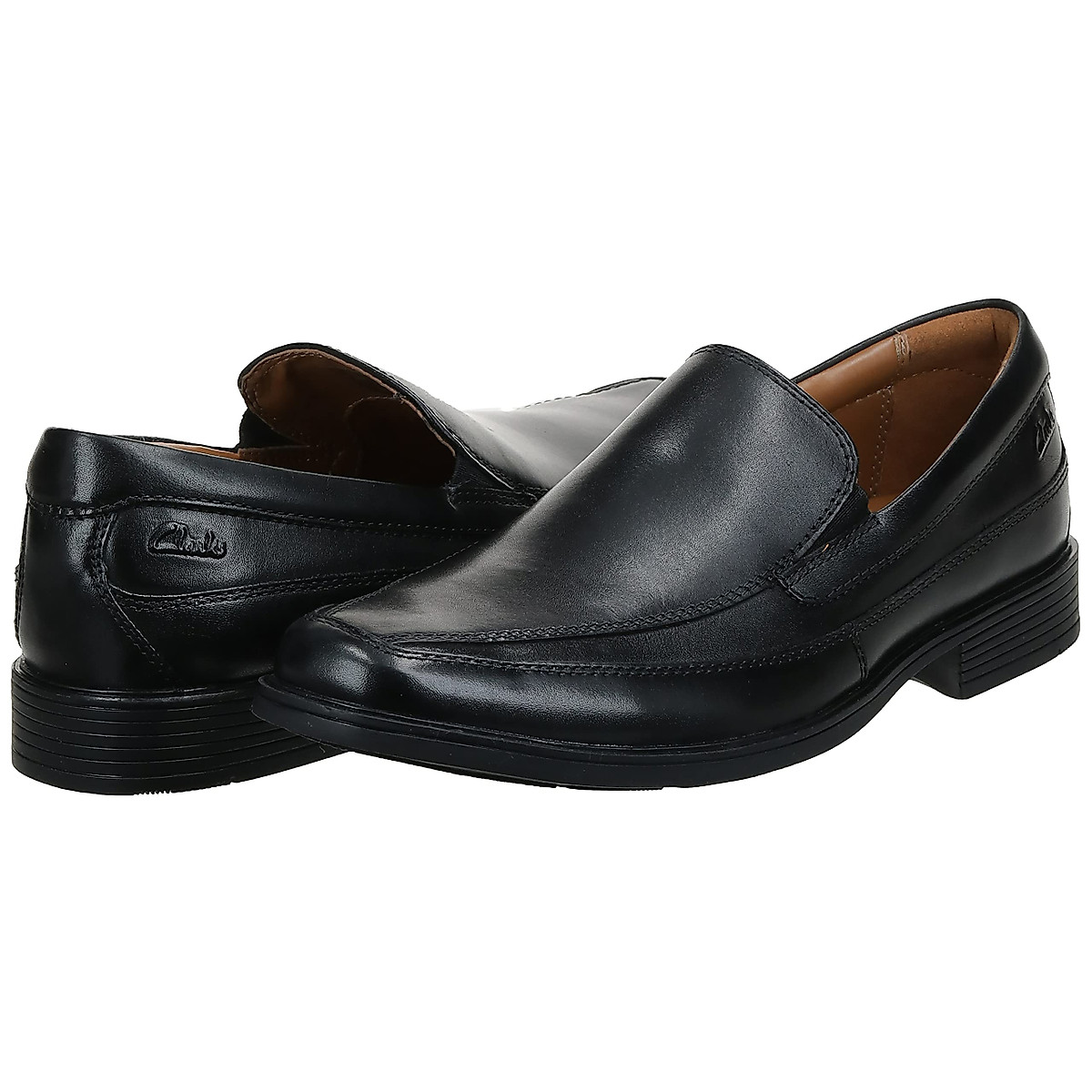 Clarks Men's Tilden Free Loafer, Black Leather, 12