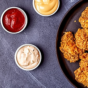 50 Pcs Soy Sauce Dish Ceramic White Dipping Bowls Bulk, 1.2 oz Asian Small Porcelain Sauce Bowls for Sushi, Tomato Sauce, Vinegar, Olive Oil, Soy, Spices, BBQ Chip and Dip Serving Bowl Set Gift