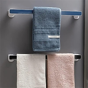 Self Adhesive Multi Purpose Towel Holder Bath Towel Rack Shelf Towel Bar Kitchen Accessories (D 46.3 * 6.5 * 2.8cm)