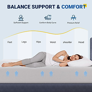 Avenco 10 Inch King Mattress, King Size Memory Foam Mattress in a Box for Comfort Sleep & Pain Relief, Breathable CertiPUR-US Certified Firm King Bed Mattress