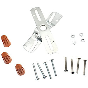 4 Set 4" Universal 360 Rotation Light Fixture Crossbar Light Fixture Mounting Bracket with Ground Screws and Acorn Cap Nuts [FDXGYH]