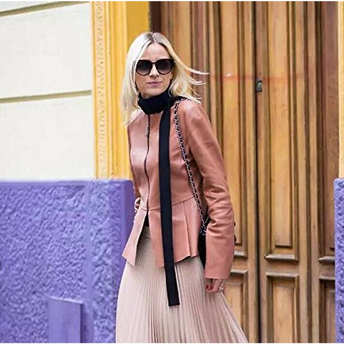 L'VOW Women's Stylish Soft Black Thin Skinny Scarf BoyFriend Tie Necktie Choker(Black)