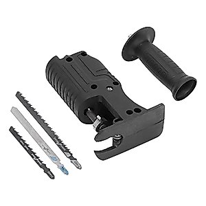 Kadimendium Electric Drill to Reciprocating Saw Adapter Chainsaw Conversion Head Saw Blades Handle Kit Electric Drill Modified Tool Protable Reciprocating Saw Adapter