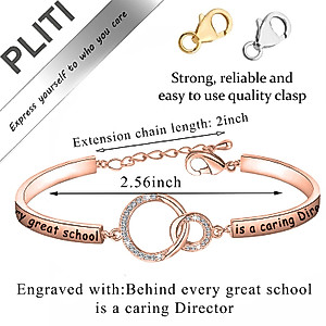 PLITI School Director Gifts Teacher Appreciation Gift Preschool Director Gift Principal Gift, Caring Director 2ring Rg, Medium