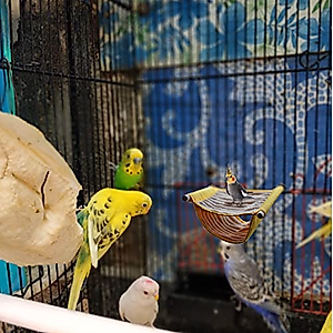 CCHOME Winter Warm Bird Nest House, Hanging Hammock Snuggle Hut Parrot House Tent Hammock Bird Cage, Plush Fluffy Birds Hut Hideaway for Parakeet Budgies Cockatiels Lovebird