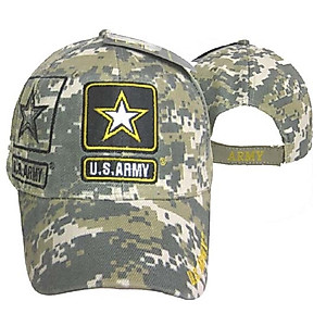 U.S. Army Star Shadow Camo Camouflage Digital Embroidered Baseball Cap Hat 601SC