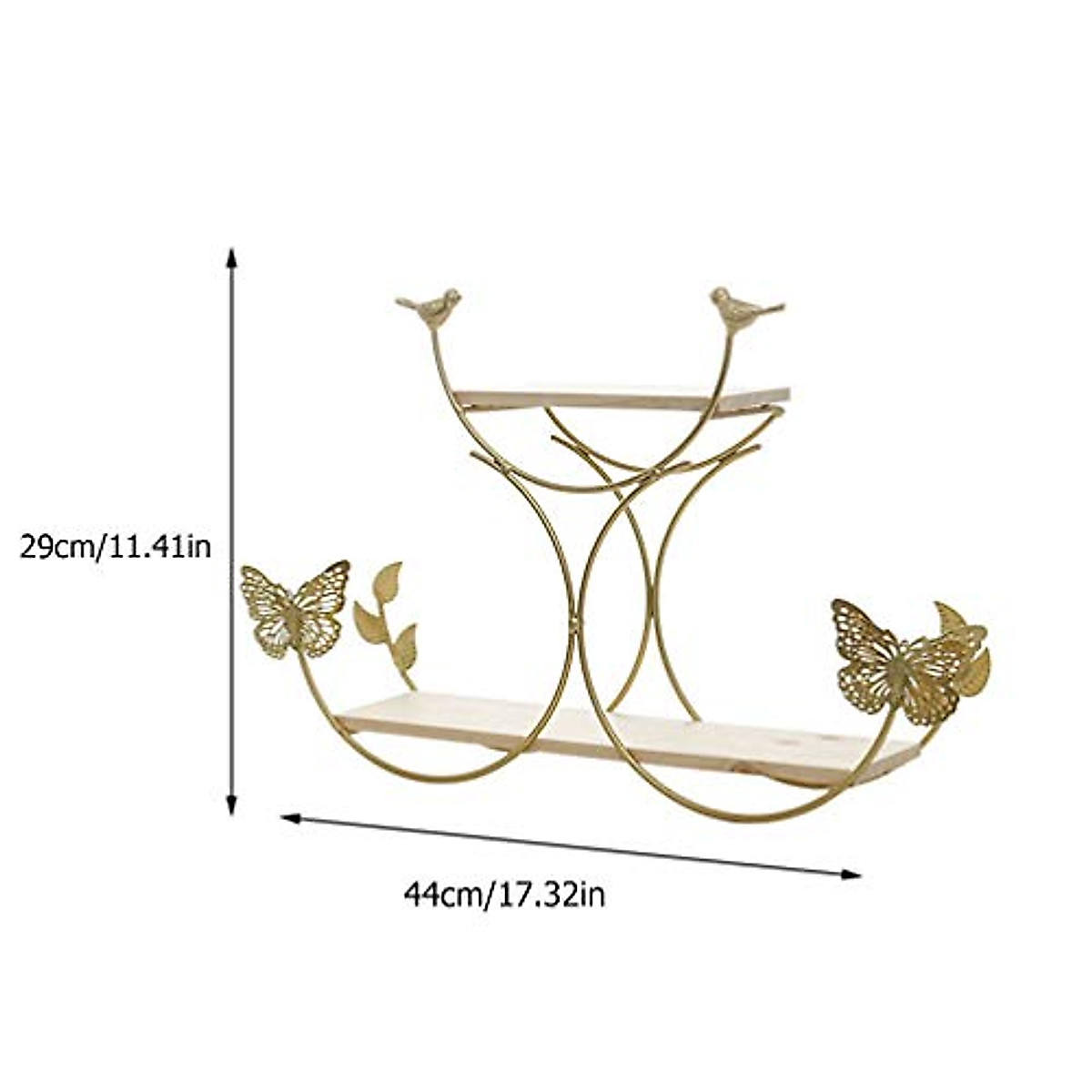 DOITOOL Floating Shelves Wall Mounted Wall Shelf Metal Storage Rack Holders Butterfly Style for Home Living Room Bedroom Decoration