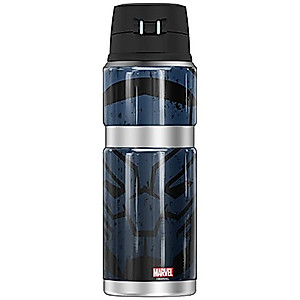MARVEL - Black Panther Wakanda Forever Blue THERMOS STAINLESS KING Stainless Steel Drink Bottle, Vacuum insulated & Double Wall, 24oz