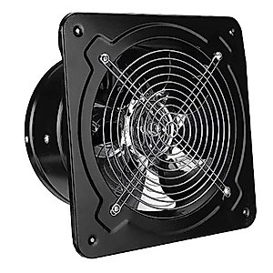 RLOZUI Exhaust Fan, 8 Inch 500 CFM Wall Mounted Vent Fans,Exhaust Shutter Fan for Bathroom Attic Kitchen Window Basement 110V 80W (8 inch, Black)