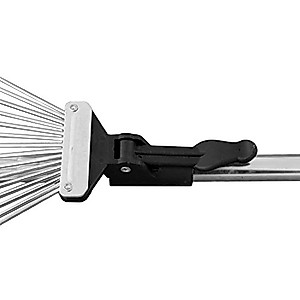 TABOR TOOLS Adjustable Metal Rake - Collapsible & Telescopic - Garden, Yard, & Lawn - Ideal for Leaves, Shrubs & Small Areas. J16A