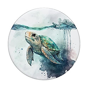 Sea Turtle in the Ocean PopSockets Swappable PopGrip