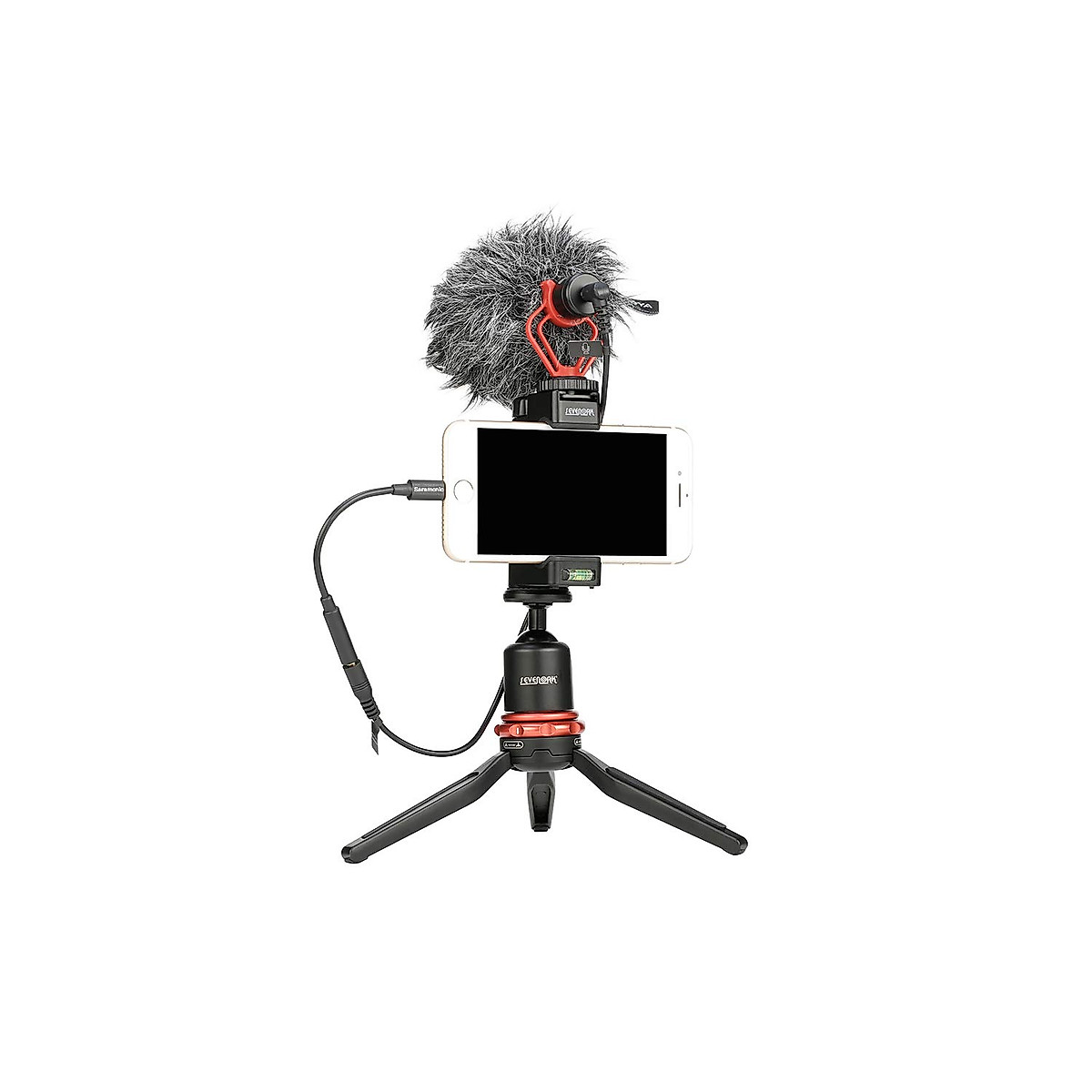 Saramonic 3.5mm TRRS to Lightning Female Adapter Cable, SR-C2002 3.5mm Micro Lightning to Apple Cable MFi Certified Compatible with iPhone, iPad Smartphones and Tablets (6cm)