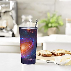 IYERSKD Moon Starry Galaxy 20 oz Stainless Steel Tumbler Vacuum Insulated Leakproof Travel Mug for Car Office Gym