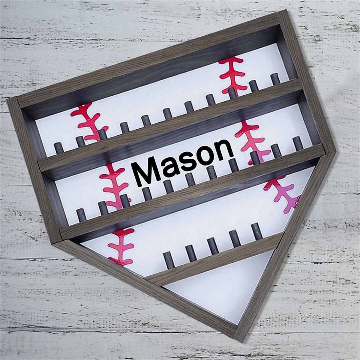 A2MYL Personalized Name Baseball Display Case Softball Storage Stand Baseball Holders for Dad's Collection Memorabilia Baseball Rings (Baseball Display Case - Black)