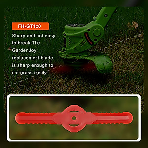 Thaekuns 36 PCS Lawn Mower Weed Eater Plastic Blades for Cordless Grass Trimmer FH-GT120