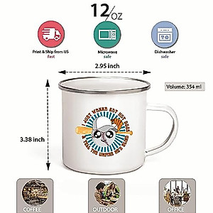 Funny Baseball Gift Idea For Baseball Lover I Just Wanna Eat Hot Dogs Tell Umpire Hes Blind 12oz Enamel Silver Mug