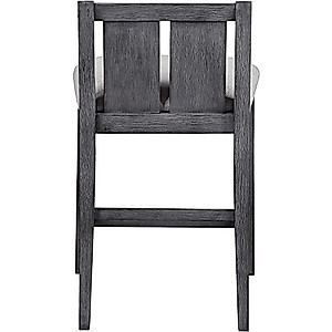 New Classic Furniture Heston Storage Counter Table Set with Two Chairs, 36-Inch, Gray