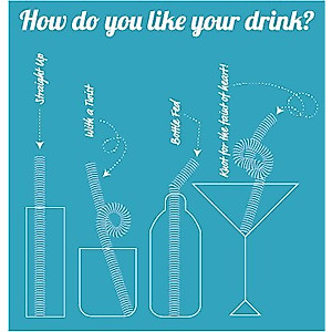 Twister Straw. The ONLY Flexible & Reusable Steel Drinking Straw. 3 Pack Bendable 10 Inch. Stainless Steel Reusable Straw. Environmentally Friendly, Processed in USA to Medical Grade (10 Inch)