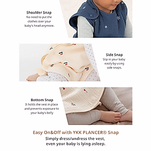 Konny Baby Sleep Sack - Wearable Blanket Sleeping Vest | 6-Layer Cotton Gauze Newborn Essentials Cloths | TOG 1.0 | 6 Months - 5T | (Cherry, Small)