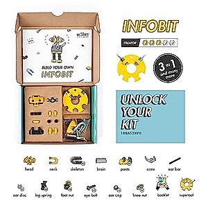 The Off Bits InfoBit Build Your Own Robot Toy Construction Set, Educational STEM Activities Learning Kit, Creative Build and Play Model Kit Steam Toys for 6 7 8 9 10+ Year Old Boys and Girls