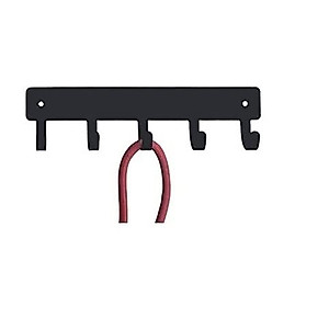 Plain 9" | Key & Sports Medal Hanger | Color: Black with 5 Hooks - Made in The USA - Strong & Sturdy for Multiple Sports Medals, Ribbons & Awards