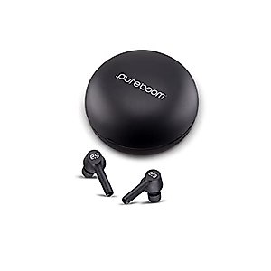 PureGear PureBoom Bluetooth Wireless Earbuds With Wireless Charging Case, Waterproof Touch Control Stereo Headphones in Ear Built-in Mic for iPhone/Android Phones/TV/Laptops and More Bluetooth Devices