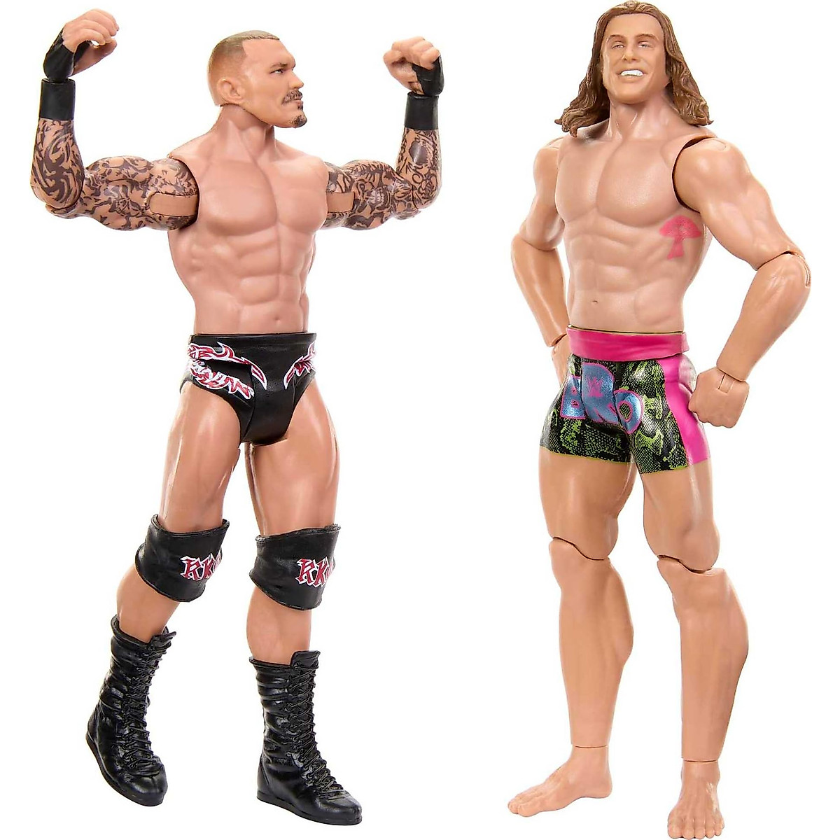 Mattel WWE Randy Orton & Matt Riddle Championship Showdown Action Figure 2-Pack with RAW Tag Team Championship, 6-inch