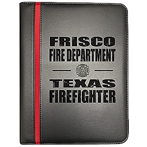 Compatible with Frisco Texas Fire Departments Firefighter Thin Red Line Firefighters Portfolio Padfolio Organizer Firefighter's Prayer Print Thin Red Line American Flag Maltese Cross Decal Pack of 1