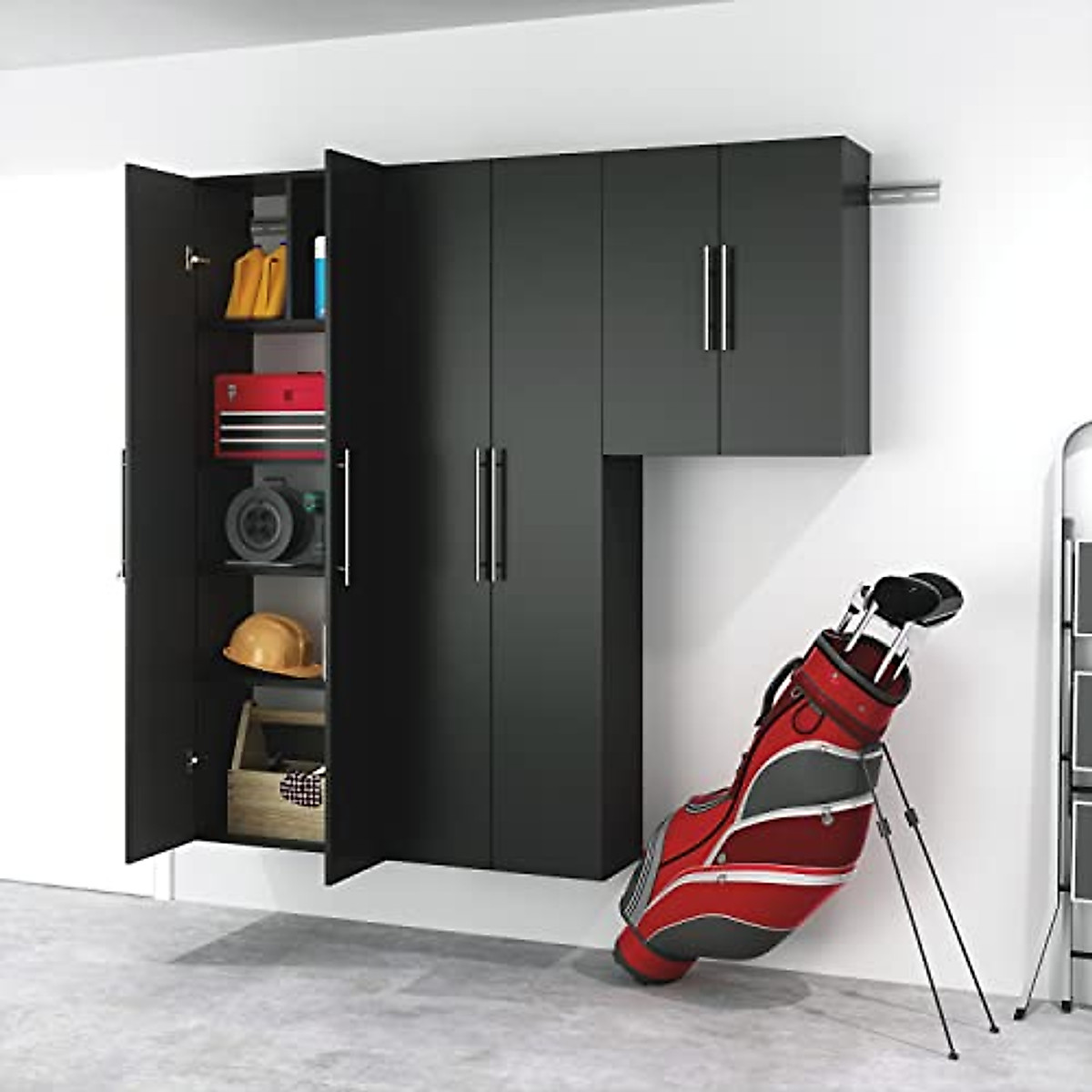 HangUps Upper Storage Cabinet, 24", Black