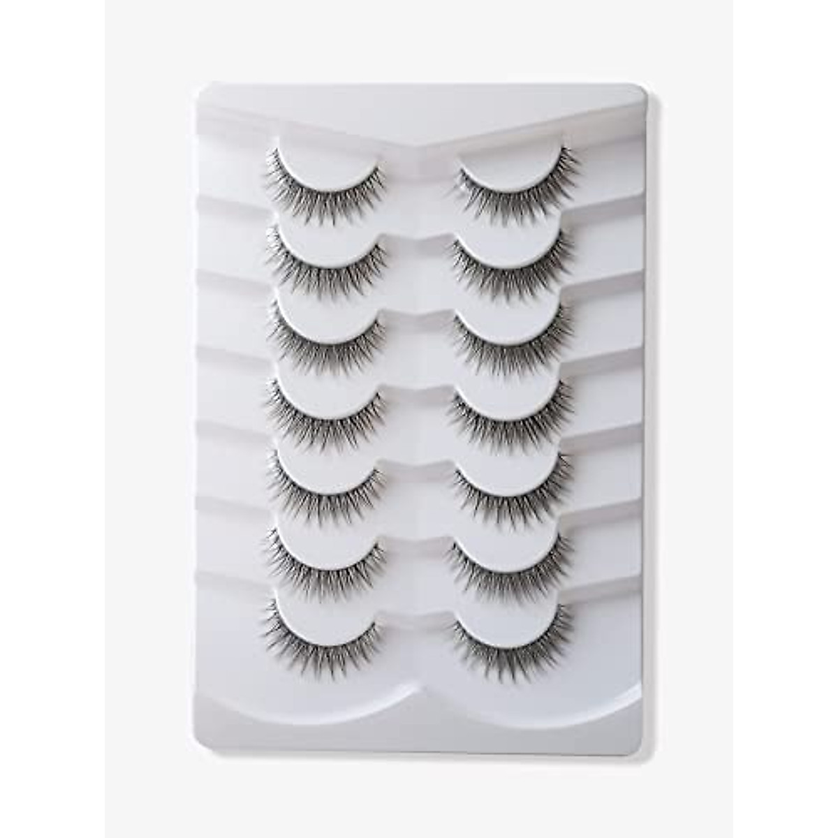 Gmagictobo False Eyelashes Short Natural Lashes Wispy Lashes 3D Faux Mink Lashes Pack Light Volume Soft Strips Fake Eye Lashes 7 Pairs Multipack