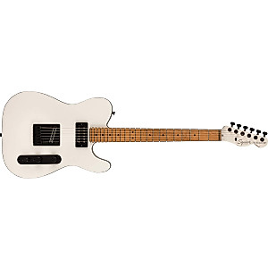 Squier Contemporary RH Telecaster Electric Guitar, with 2-Year Warranty, Pearl White, Roasted Maple Fingerboard, None Pickguard