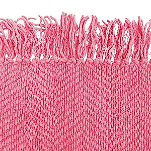 Home Soft Things Pink Throw Blanket Knitted Tweed Throw 50'' x 60'', Camellia Rose, Super Soft Cozy Warm Comfortable Breathable Throw for Living Room Chair Couch Bed Sofa Bedroom Home Décor