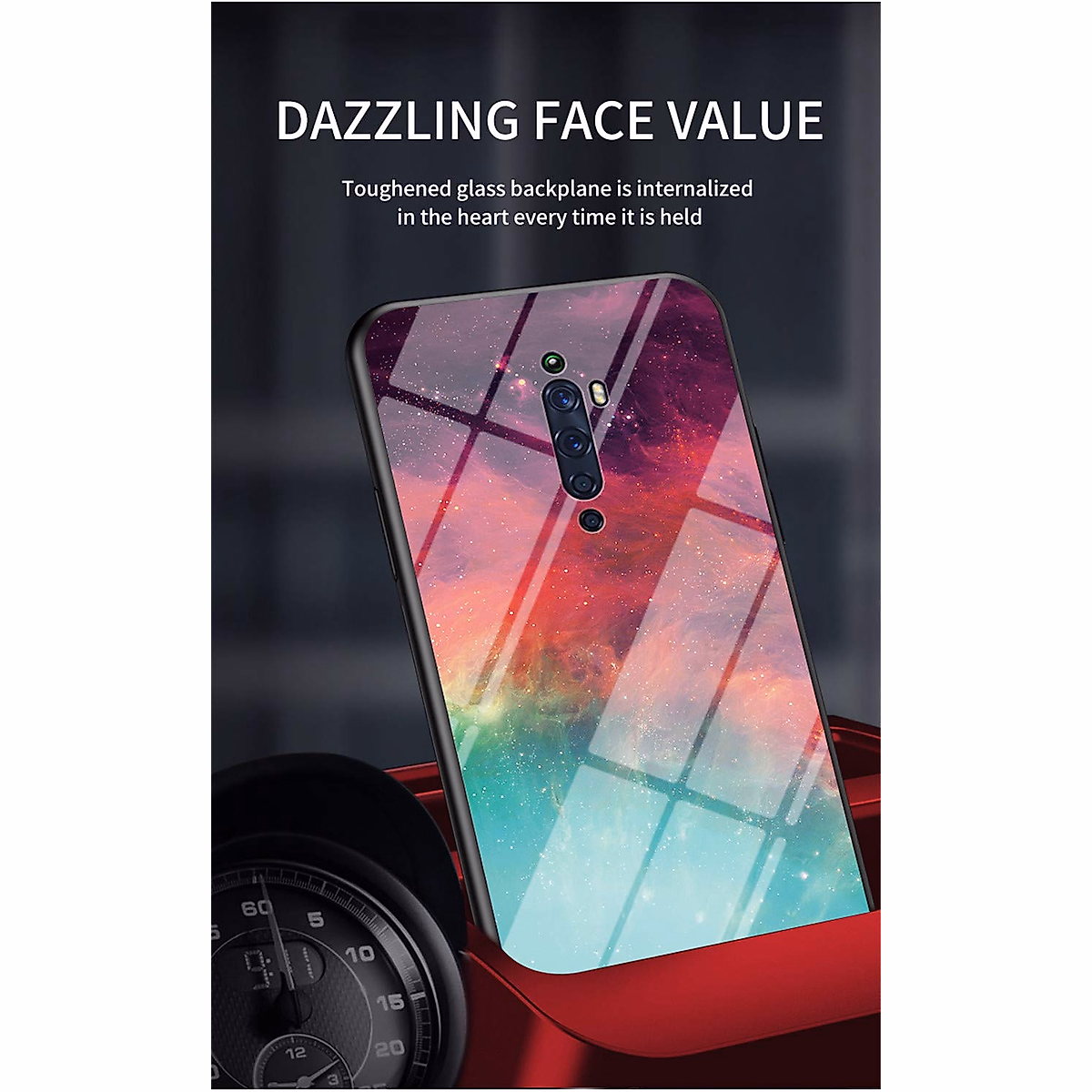 IVY Tempered Glass Starry Sky Case for Oppo Reno2 Z Case - C