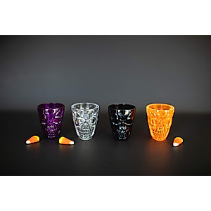 Funiverse 40 Bulk Halloween Skull Party Favor Shot Glasses or Dessert Cups - ideal for kids of all ages