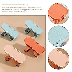 LUOZZY 3Pcs Double Layer Shoe Storage Holder Adjustable Slipper Rack Shoe Slots Organizer Holder