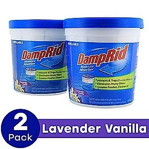 DampRid Lavender Vanilla Refillable Moisture Absorber - 10.5oz cups - 2 pack – Traps Moisture for Fresher, Cleaner Air